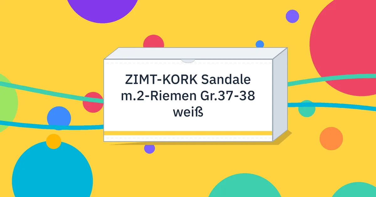 Symbolbild: Packung mit der Aufschrift ZIMT-KORK Sandale m.2-Riemen Gr.37-38 weiß (PZN 18391018) – Verfügbarkeit und Bezug in Apotheken in Frankfurt am Main