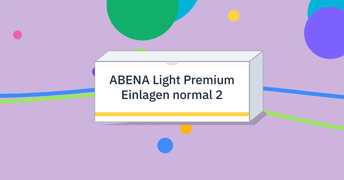 Symbolbild: Packung mit der Aufschrift ABENA Light Premium Einlagen normal 2 (PZN 18007617) – Verfügbarkeit und Bezug in Apotheken in Frankfurt am Main