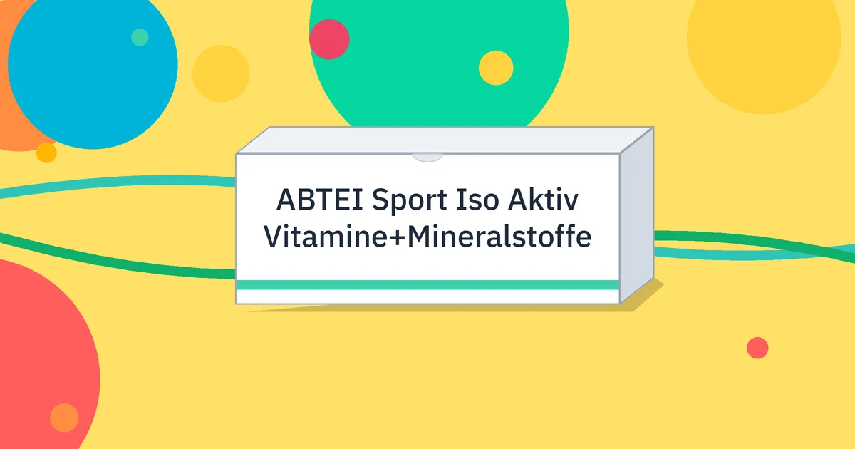 Symbolbild: Packung mit der Aufschrift ABTEI Sport Iso Aktiv Vitamine+Mineralstoffe (PZN 11596993) – Verfügbarkeit und Bezug in Apotheken in Frankfurt am Main