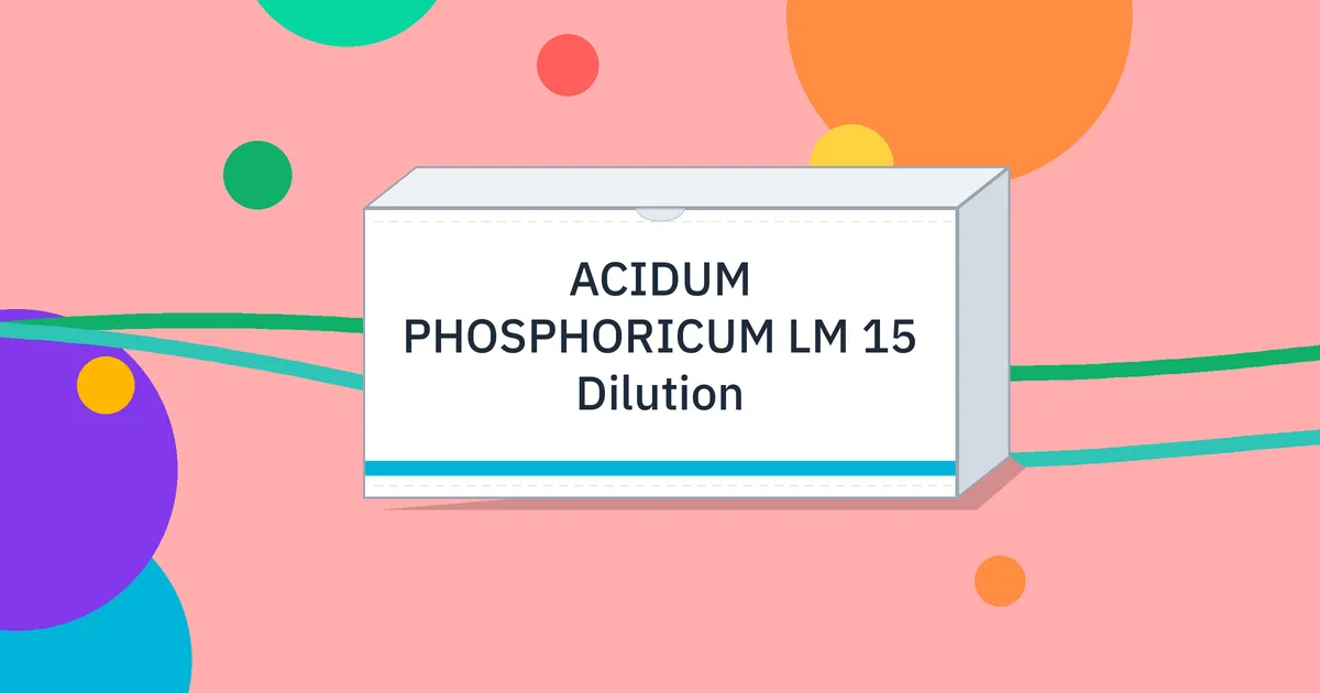 Symbolbild: Packung mit der Aufschrift ACIDUM PHOSPHORICUM LM 15 Dilution (PZN 12753207) – Verfügbarkeit und Bezug in Apotheken in Frankfurt am Main