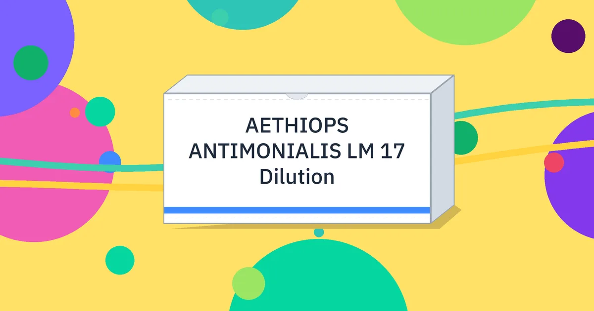 Symbolbild: Packung mit der Aufschrift AETHIOPS ANTIMONIALIS LM 17 Dilution (PZN 13301157) – Verfügbarkeit und Bezug in Apotheken in Frankfurt am Main