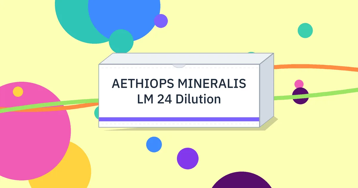 Symbolbild: Packung mit der Aufschrift AETHIOPS MINERALIS LM 24 Dilution (PZN 13302263) – Verfügbarkeit und Bezug in Apotheken in Frankfurt am Main