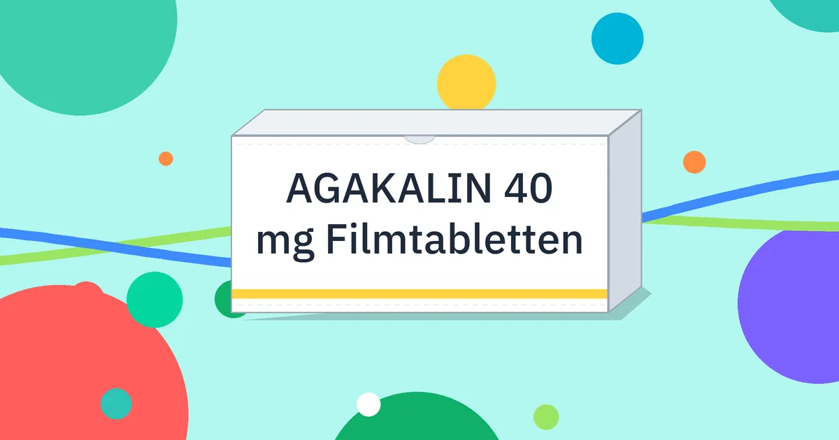 Symbolbild: Packung mit der Aufschrift AGAKALIN 40 mg Filmtabletten (PZN 15268955) – Verfügbarkeit und Bezug in Apotheken in Frankfurt am Main