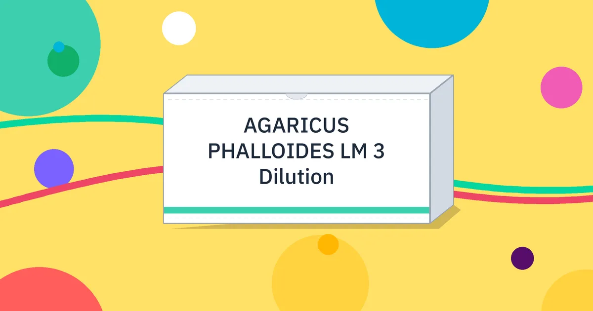 Symbolbild: Packung mit der Aufschrift AGARICUS PHALLOIDES LM 3 Dilution (PZN 13304380) – Verfügbarkeit und Bezug in Apotheken in Frankfurt am Main