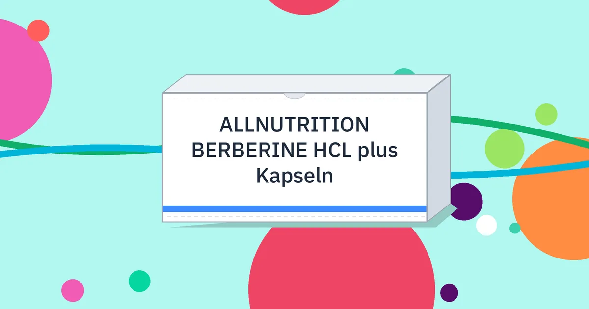 Symbolbild: Packung mit der Aufschrift ALLNUTRITION BERBERINE HCL plus Kapseln (PZN 20609364) – Verfügbarkeit und Bezug in Apotheken in Frankfurt am Main