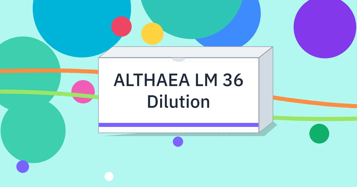 Symbolbild: Packung mit der Aufschrift ALTHAEA LM 36 Dilution (PZN 13315515) – Verfügbarkeit und Bezug in Apotheken in Frankfurt am Main