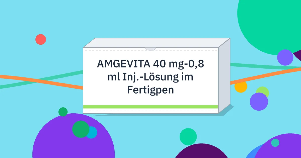 Symbolbild: Packung mit der Aufschrift AMGEVITA 40 mg-0,8 ml Inj.-Lösung im Fertigpen (PZN 15895853) – Verfügbarkeit und Bezug in Apotheken in Frankfurt am Main