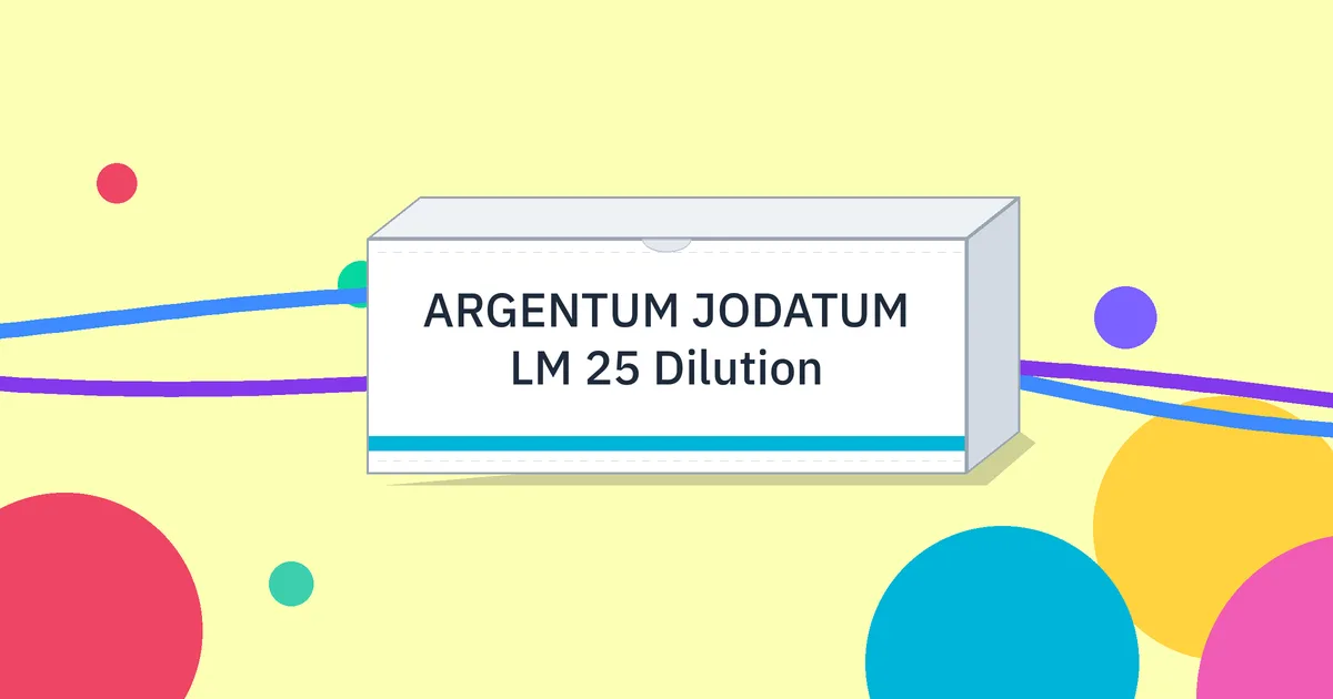Symbolbild: Packung mit der Aufschrift ARGENTUM JODATUM LM 25 Dilution (PZN 12767511) – Verfügbarkeit und Bezug in Apotheken in Frankfurt am Main