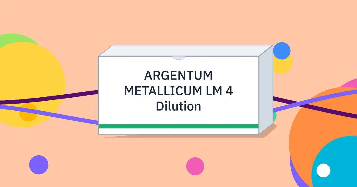 Symbolbild: Packung mit der Aufschrift ARGENTUM METALLICUM LM 4 Dilution (PZN 12767712) – Verfügbarkeit und Bezug in Apotheken in Frankfurt am Main