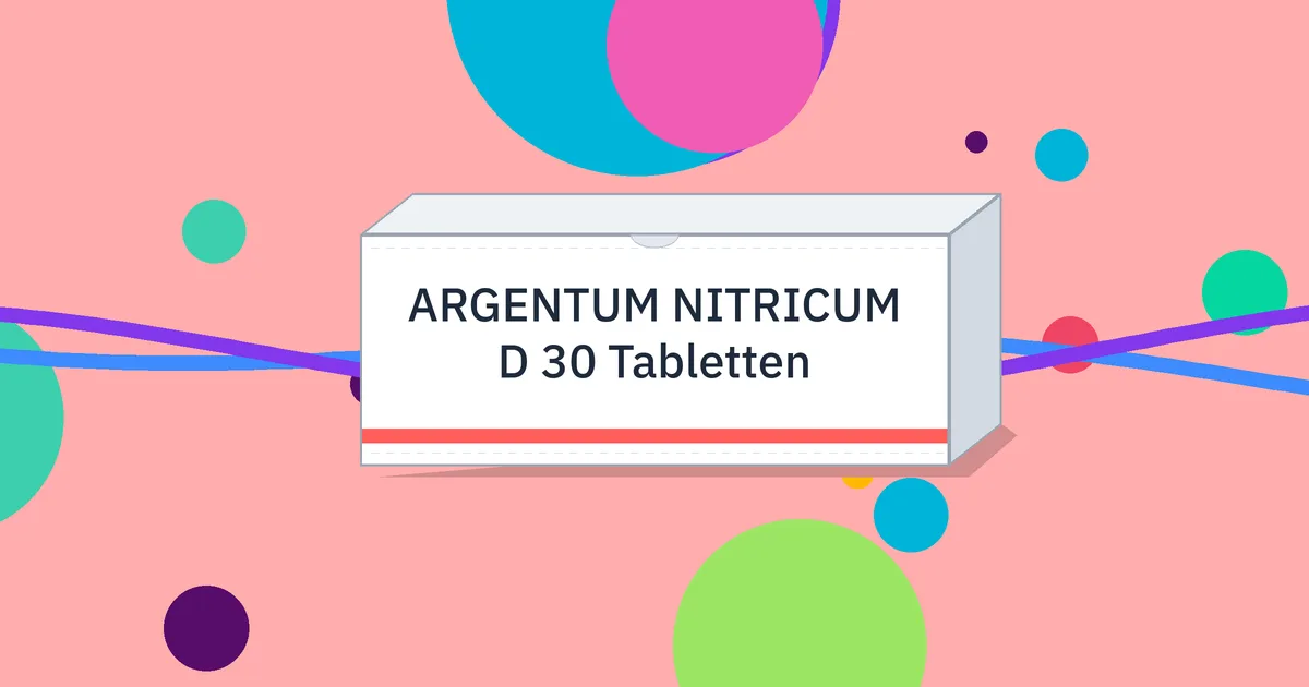 Symbolbild: Packung mit der Aufschrift ARGENTUM NITRICUM D 30 Tabletten (PZN 02109913) – Verfügbarkeit und Bezug in Apotheken in Frankfurt am Main