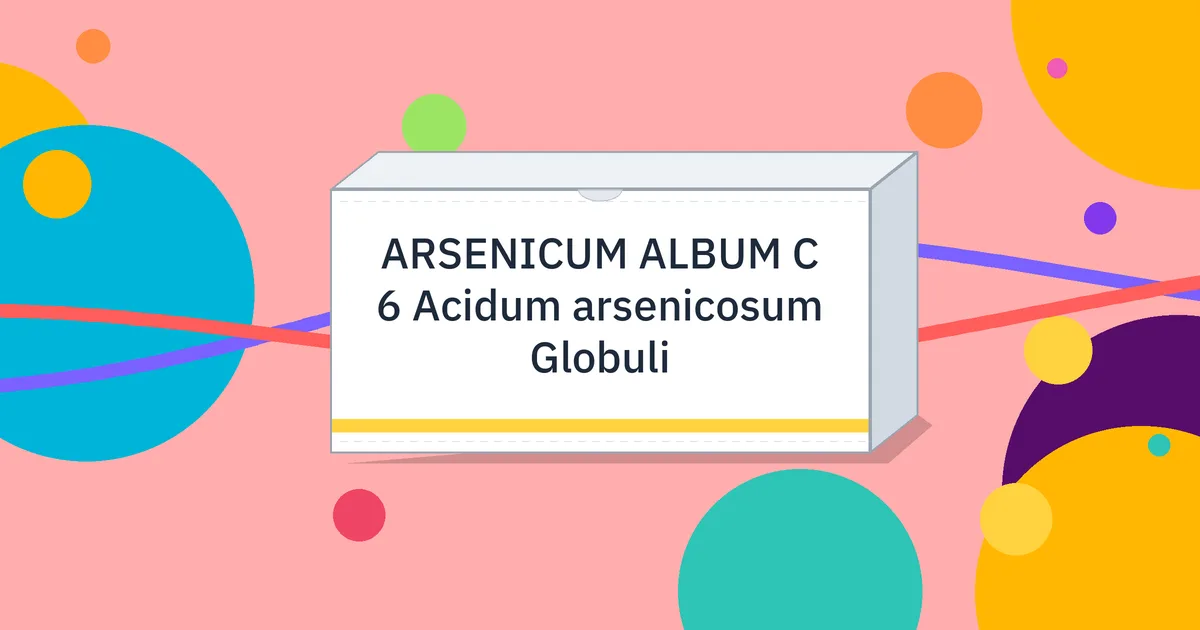 Symbolbild: Packung mit der Aufschrift ARSENICUM ALBUM C 6 Acidum arsenicosum Globuli (PZN 20785546) – Verfügbarkeit und Bezug in Apotheken in Frankfurt am Main