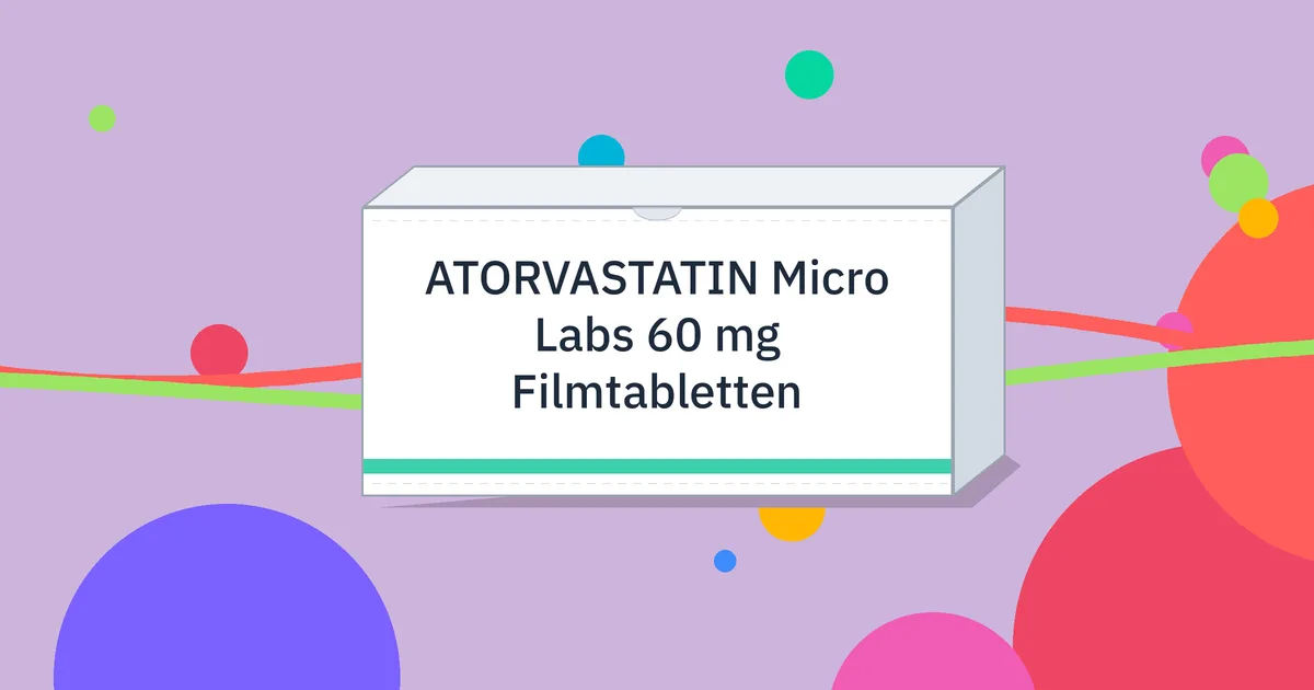Symbolbild: Packung mit der Aufschrift ATORVASTATIN Micro Labs 60 mg Filmtabletten (PZN 18214747) – Verfügbarkeit und Bezug in Apotheken in Frankfurt am Main
