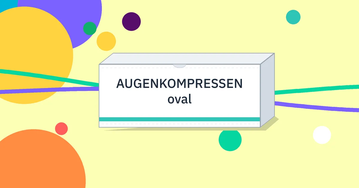 Symbolbild: Packung mit der Aufschrift AUGENKOMPRESSEN oval (PZN 01722497) – Verfügbarkeit und Bezug in Apotheken in Frankfurt am Main