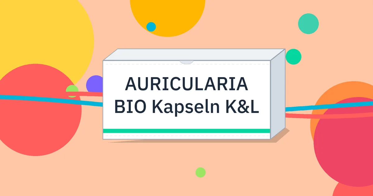 Symbolbild: Packung mit der Aufschrift AURICULARIA BIO Kapseln K&L (PZN 17962298) – Verfügbarkeit und Bezug in Apotheken in Frankfurt am Main