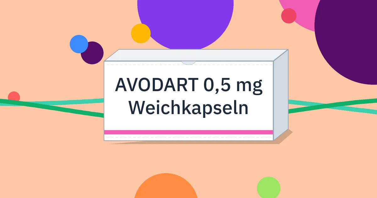 Symbolbild: Packung mit der Aufschrift AVODART 0,5 mg Weichkapseln (PZN 11342531) – Verfügbarkeit und Bezug in Apotheken in Frankfurt am Main
