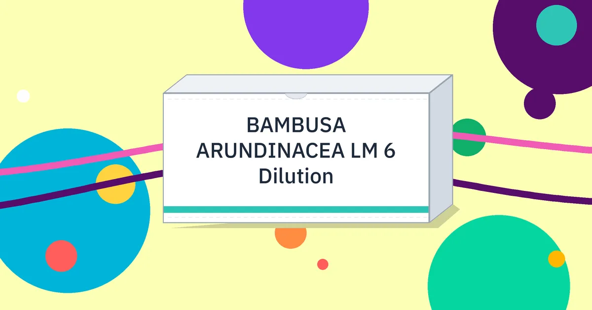 Symbolbild: Packung mit der Aufschrift BAMBUSA ARUNDINACEA LM 6 Dilution (PZN 09430127) – Verfügbarkeit und Bezug in Apotheken in Frankfurt am Main