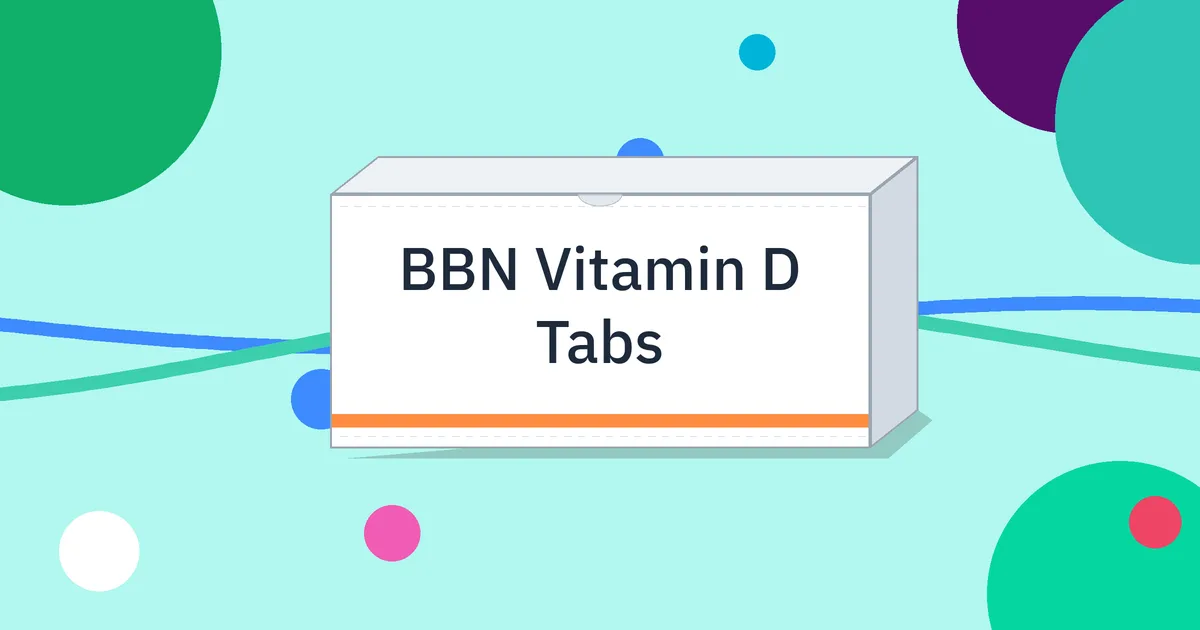 Symbolbild: Packung mit der Aufschrift BBN Vitamin D Tabs (PZN 16396164) – Verfügbarkeit und Bezug in Apotheken in Frankfurt am Main