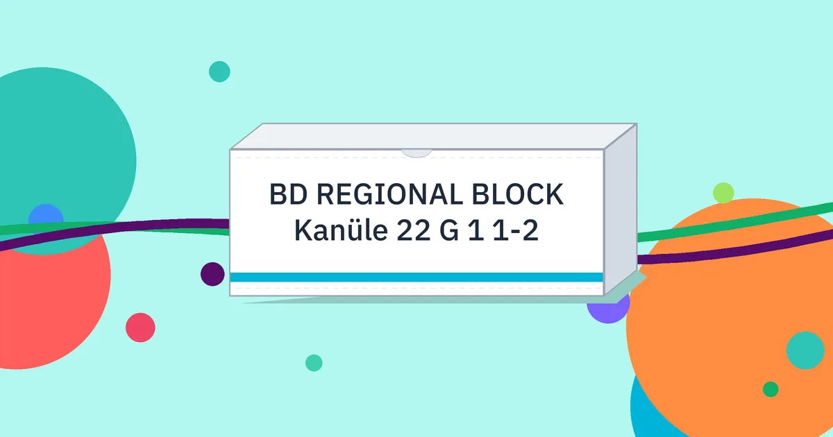 Symbolbild: Packung mit der Aufschrift BD REGIONAL BLOCK Kanüle 22 G 1 1-2 (PZN 07664571) – Verfügbarkeit und Bezug in Apotheken in Frankfurt am Main