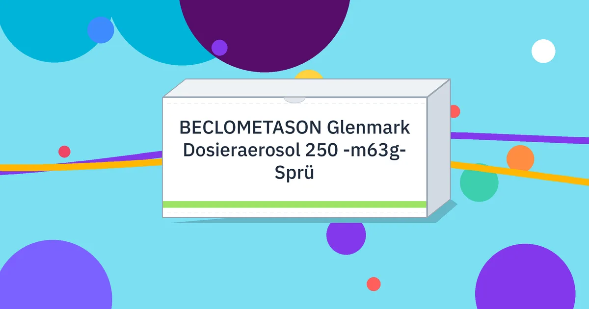 Symbolbild: Packung mit der Aufschrift BECLOMETASON Glenmark Dosieraerosol 250 -m63g-Sprü (PZN 16894229) – Verfügbarkeit und Bezug in Apotheken in Frankfurt am Main