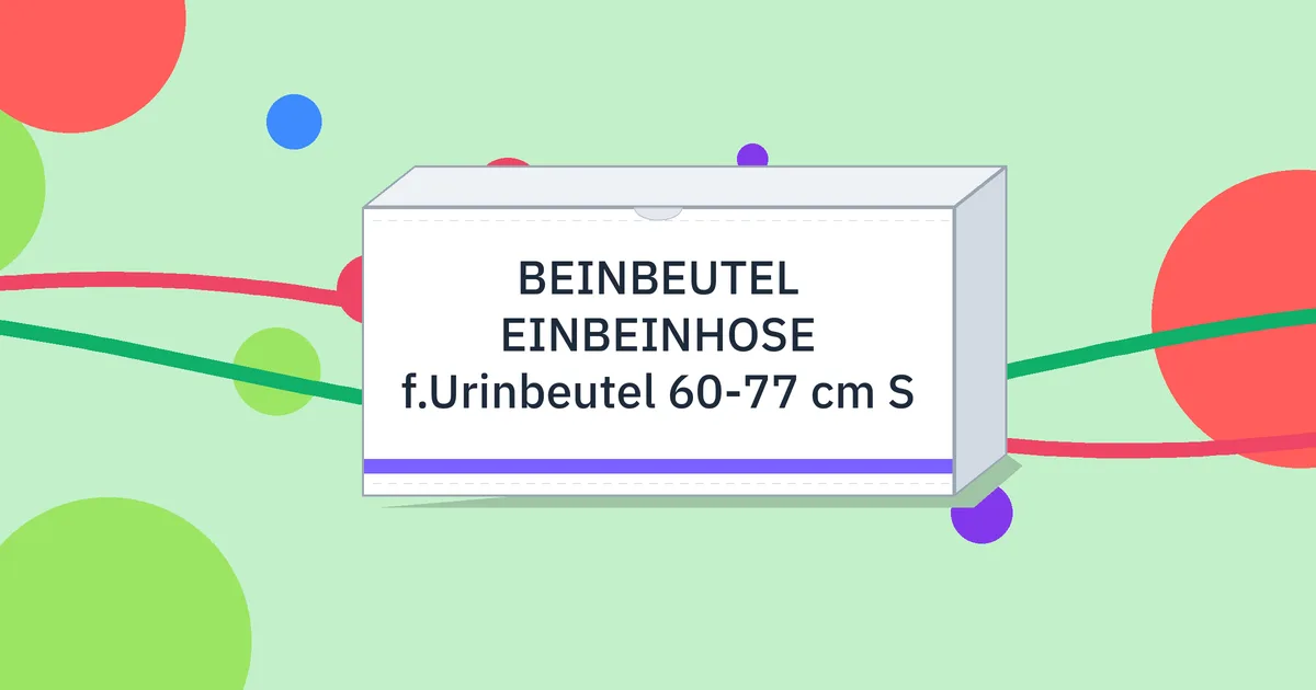 Symbolbild: Packung mit der Aufschrift BEINBEUTEL EINBEINHOSE f.Urinbeutel 60-77 cm S (PZN 10403880) – Verfügbarkeit und Bezug in Apotheken in Frankfurt am Main