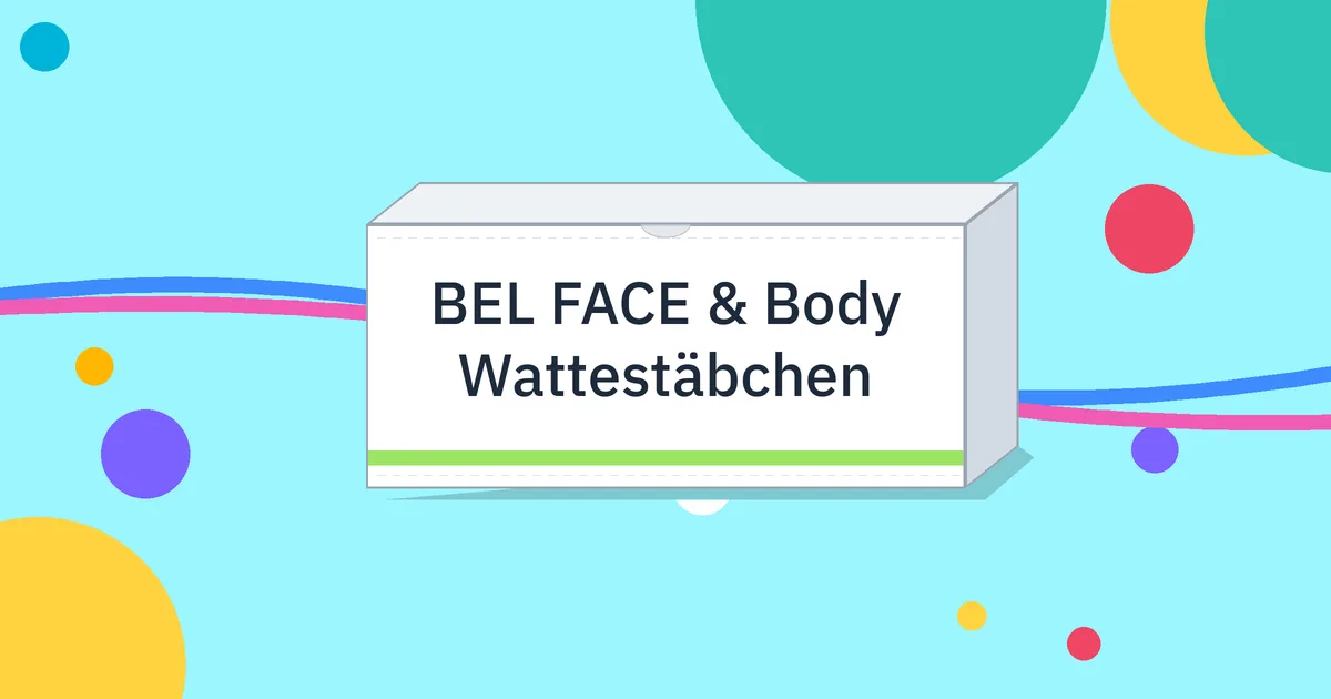 Symbolbild: Packung mit der Aufschrift BEL FACE & Body Wattestäbchen (PZN 19626624) – Verfügbarkeit und Bezug in Apotheken in Frankfurt am Main