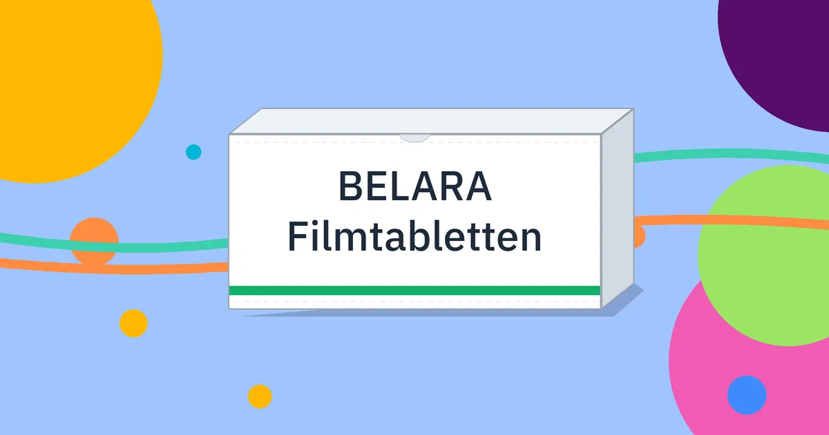 Symbolbild: Packung mit der Aufschrift BELARA Filmtabletten (PZN 07118236) – Verfügbarkeit und Bezug in Apotheken in Frankfurt am Main