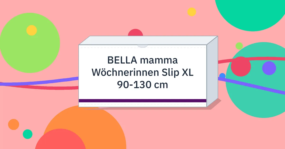 Symbolbild: Packung mit der Aufschrift BELLA mamma Wöchnerinnen Slip XL 90-130 cm (PZN 17368201) – Verfügbarkeit und Bezug in Apotheken in Frankfurt am Main