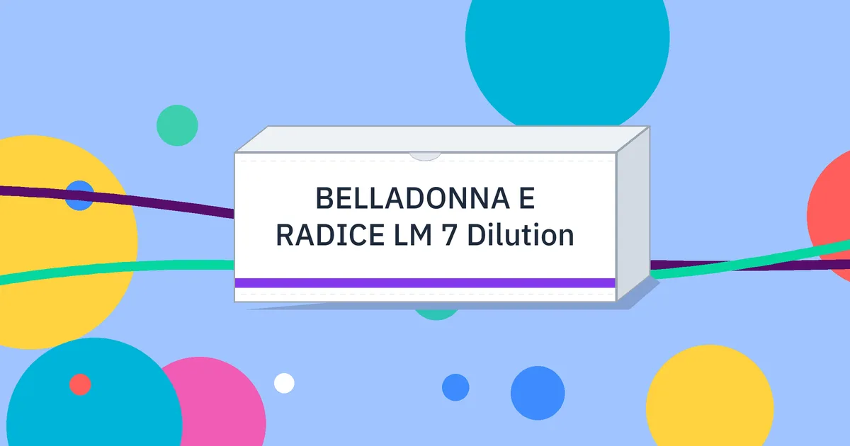 Symbolbild: Packung mit der Aufschrift BELLADONNA E RADICE LM 7 Dilution (PZN 13381015) – Verfügbarkeit und Bezug in Apotheken in Frankfurt am Main