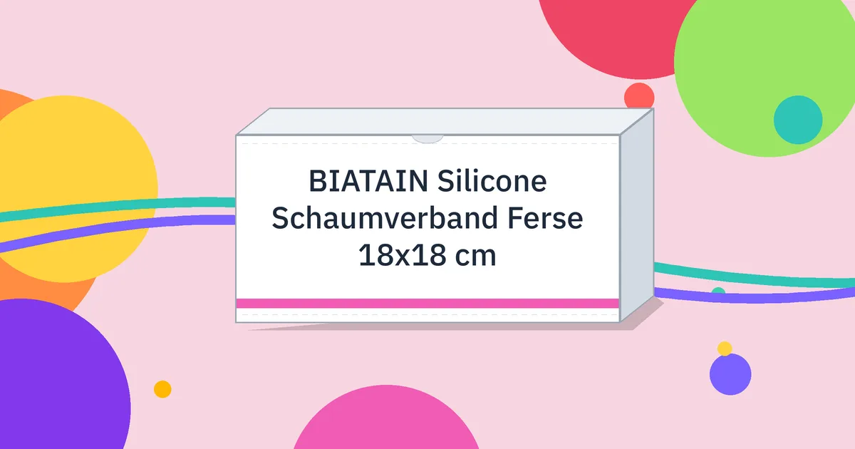 Symbolbild: Packung mit der Aufschrift BIATAIN Silicone Schaumverband Ferse 18x18 cm (PZN 19752122) – Verfügbarkeit und Bezug in Apotheken in Frankfurt am Main