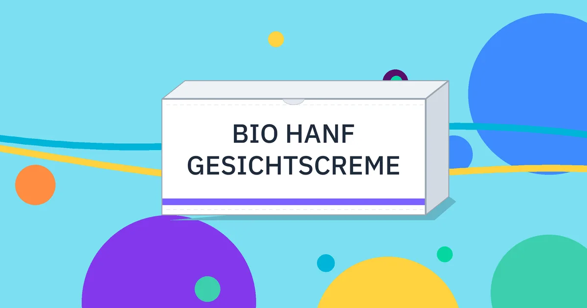 Symbolbild: Packung mit der Aufschrift BIO HANF GESICHTSCREME (PZN 17204882) – Verfügbarkeit und Bezug in Apotheken in Frankfurt am Main