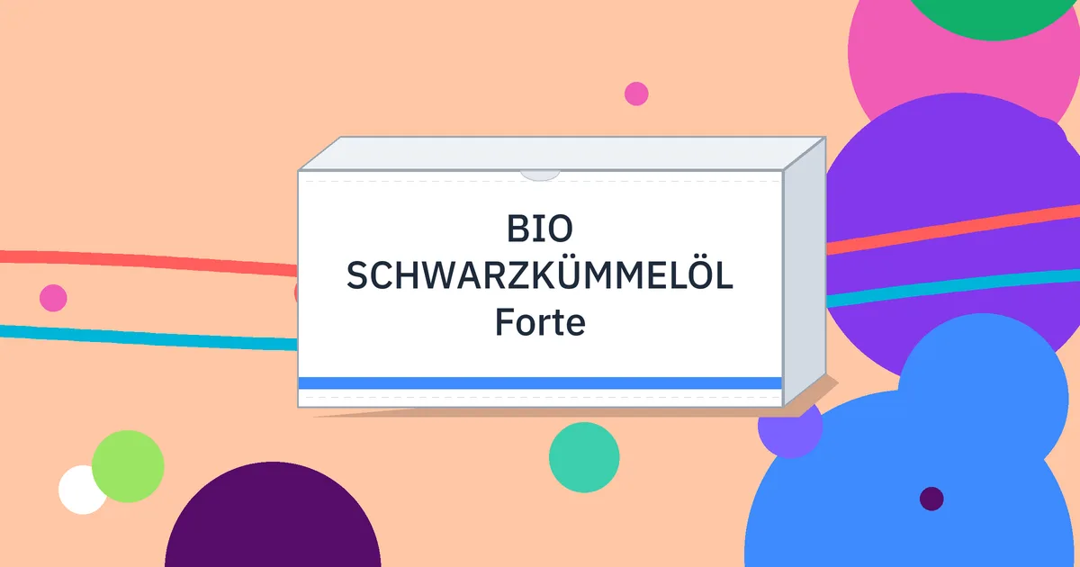 Symbolbild: Packung mit der Aufschrift BIO SCHWARZKÜMMELÖL Forte (PZN 20385901) – Verfügbarkeit und Bezug in Apotheken in Frankfurt am Main