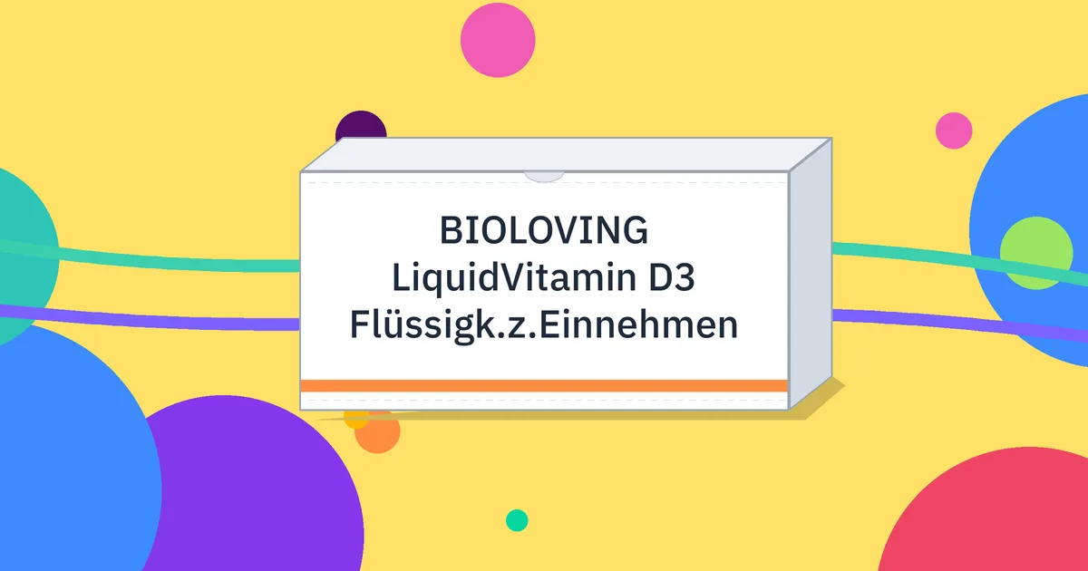 Symbolbild: Packung mit der Aufschrift BIOLOVING LiquidVitamin D3 Flüssigk.z.Einnehmen (PZN 16863565) – Verfügbarkeit und Bezug in Apotheken in Frankfurt am Main