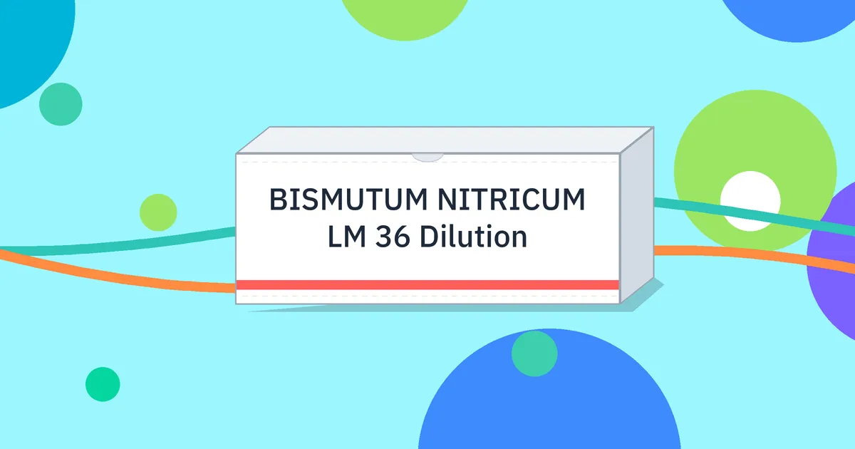 Symbolbild: Packung mit der Aufschrift BISMUTUM NITRICUM LM 36 Dilution (PZN 13387354) – Verfügbarkeit und Bezug in Apotheken in Frankfurt am Main