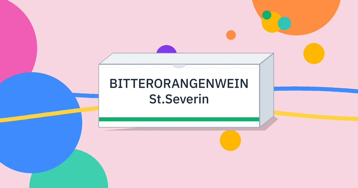 Symbolbild: Packung mit der Aufschrift BITTERORANGENWEIN St.Severin (PZN 11322066) – Verfügbarkeit und Bezug in Apotheken in Frankfurt am Main