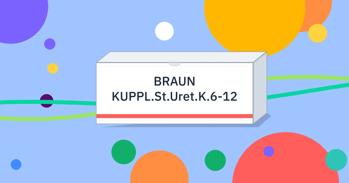 Symbolbild: Packung mit der Aufschrift BRAUN KUPPL.St.Uret.K.6-12 (PZN 03041287) – Verfügbarkeit und Bezug in Apotheken in Frankfurt am Main