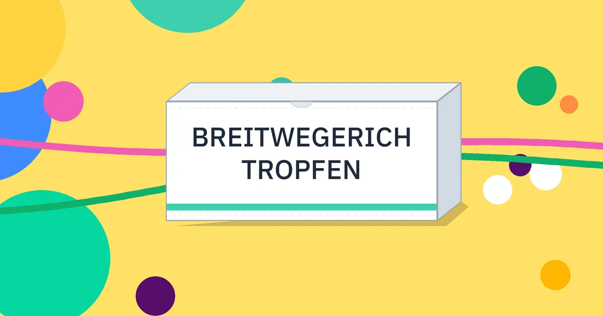 Symbolbild: Packung mit der Aufschrift BREITWEGERICH TROPFEN (PZN 14282172) – Verfügbarkeit und Bezug in Apotheken in Frankfurt am Main