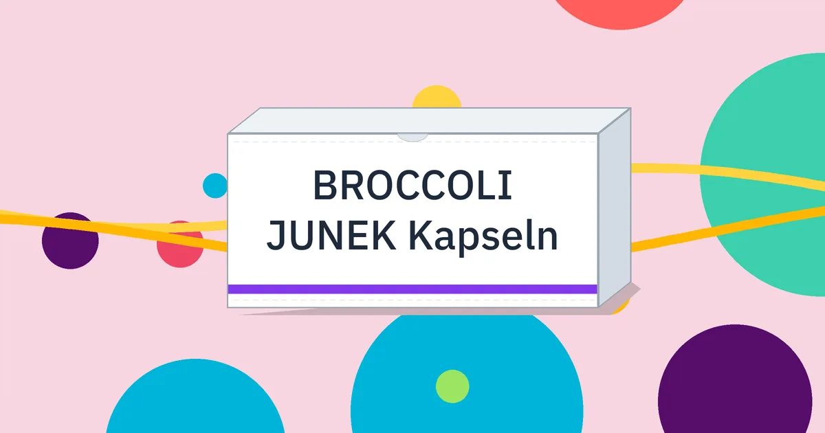 Symbolbild: Packung mit der Aufschrift BROCCOLI JUNEK Kapseln (PZN 00137868) – Verfügbarkeit und Bezug in Apotheken in Frankfurt am Main