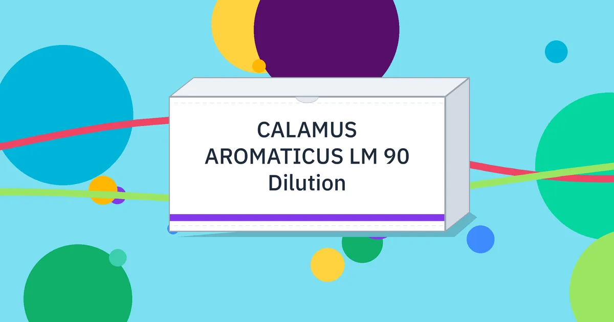 Symbolbild: Packung mit der Aufschrift CALAMUS AROMATICUS LM 90 Dilution (PZN 13405224) – Verfügbarkeit und Bezug in Apotheken in Frankfurt am Main