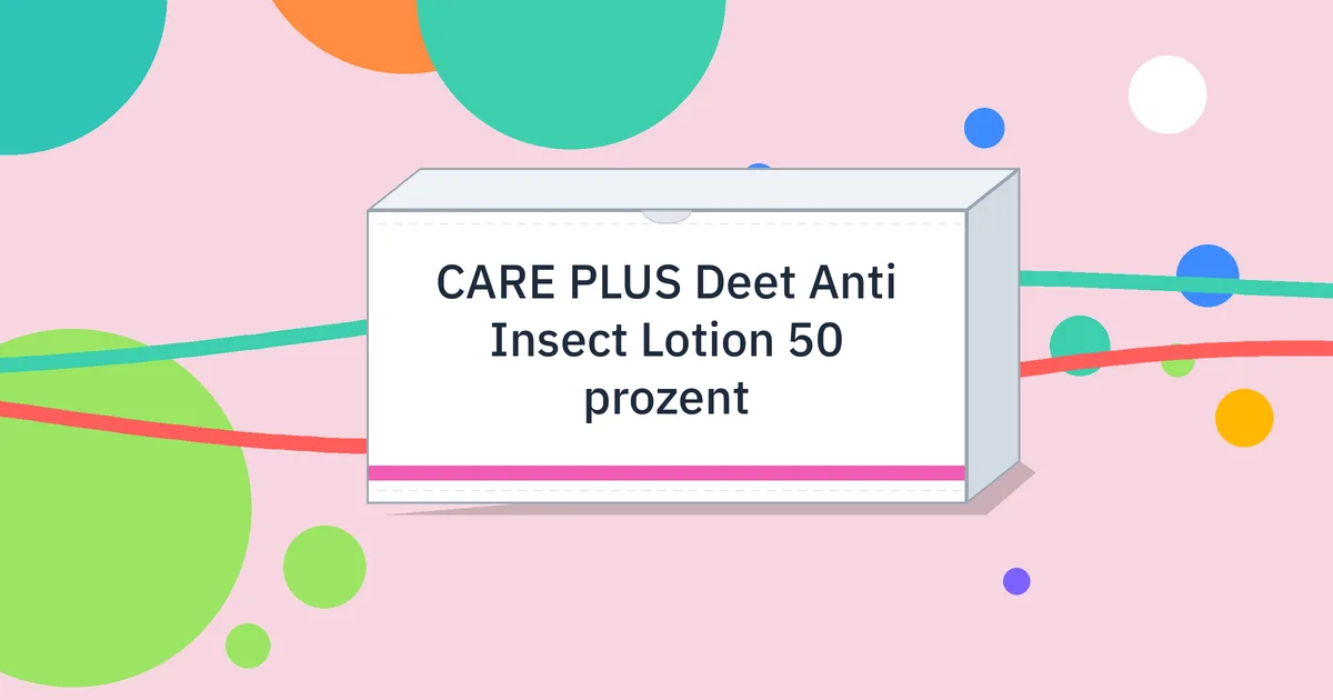 Symbolbild: Packung mit der Aufschrift CARE PLUS Deet Anti Insect Lotion 50 prozent (PZN 00556714) – Verfügbarkeit und Bezug in Apotheken in Frankfurt am Main