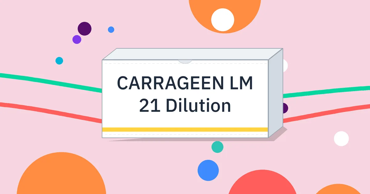 Symbolbild: Packung mit der Aufschrift CARRAGEEN LM 21 Dilution (PZN 13431115) – Verfügbarkeit und Bezug in Apotheken in Frankfurt am Main