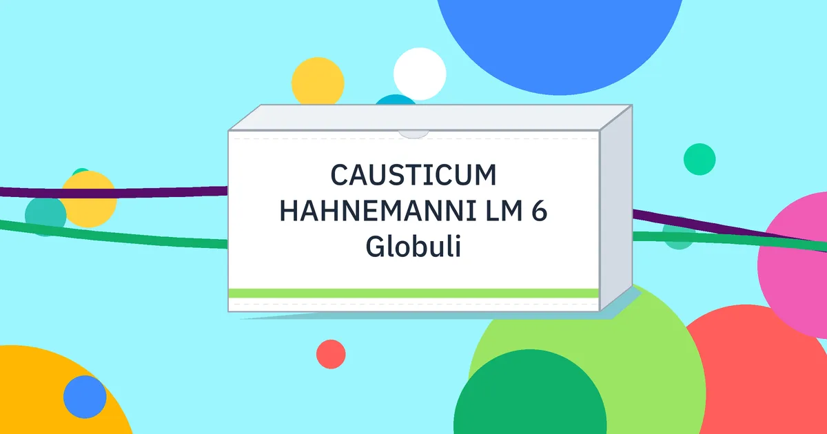 Symbolbild: Packung mit der Aufschrift CAUSTICUM HAHNEMANNI LM 6 Globuli (PZN 16163483) – Verfügbarkeit und Bezug in Apotheken in Frankfurt am Main