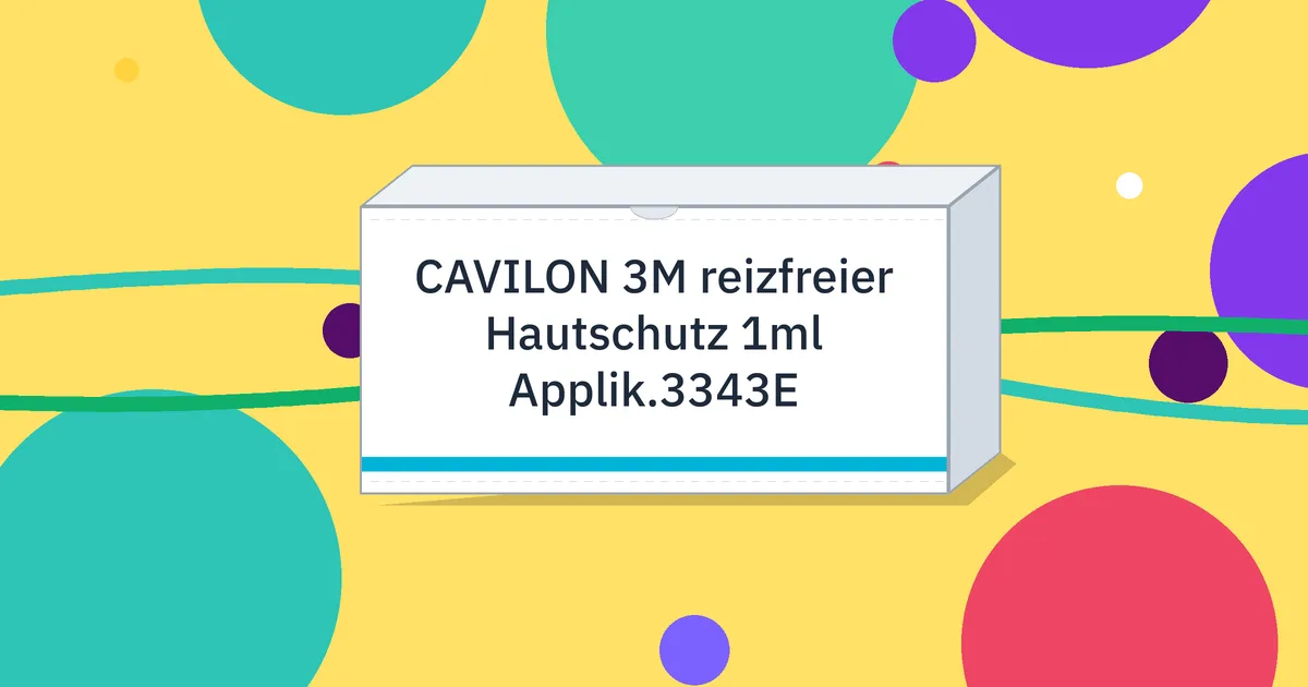 Symbolbild: Packung mit der Aufschrift CAVILON 3M reizfreier Hautschutz 1ml Applik.3343E (PZN 17626672) – Verfügbarkeit und Bezug in Apotheken in Frankfurt am Main