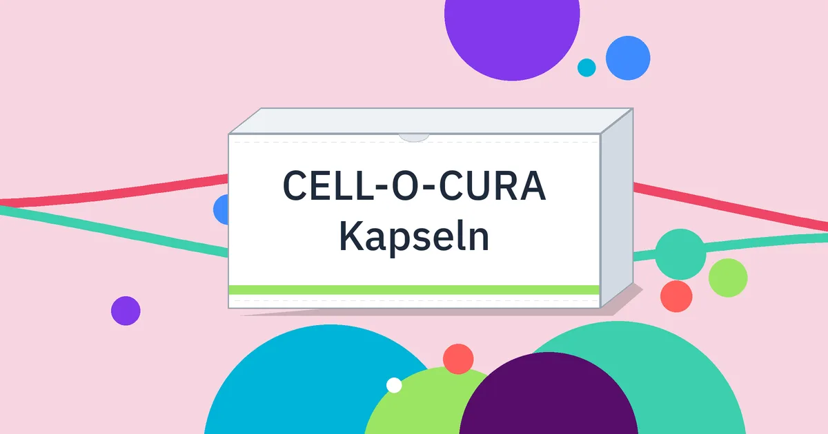 Symbolbild: Packung mit der Aufschrift CELL-O-CURA Kapseln (PZN 18154494) – Verfügbarkeit und Bezug in Apotheken in Frankfurt am Main