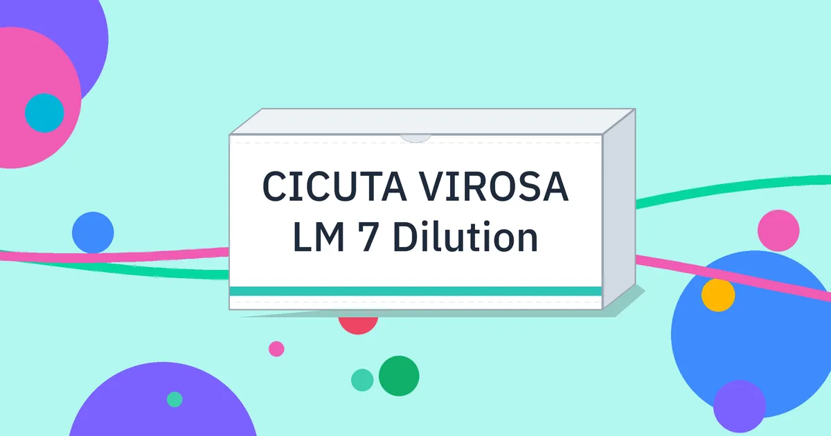 Symbolbild: Packung mit der Aufschrift CICUTA VIROSA LM 7 Dilution (PZN 12818645) – Verfügbarkeit und Bezug in Apotheken in Frankfurt am Main