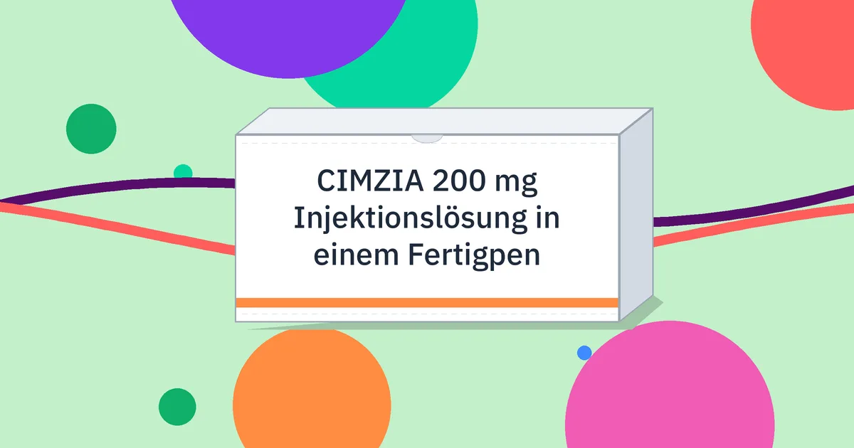 Symbolbild: Packung mit der Aufschrift CIMZIA 200 mg Injektionslösung in einem Fertigpen (PZN 13988964) – Verfügbarkeit und Bezug in Apotheken in Frankfurt am Main