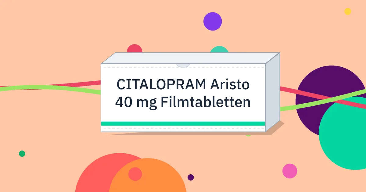 Symbolbild: Packung mit der Aufschrift CITALOPRAM Aristo 40 mg Filmtabletten (PZN 05028285) – Verfügbarkeit und Bezug in Apotheken in Frankfurt am Main