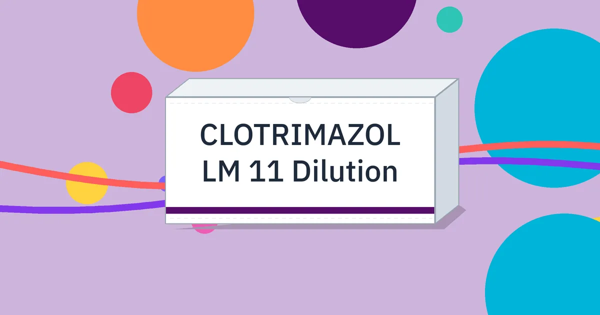 Symbolbild: Packung mit der Aufschrift CLOTRIMAZOL LM 11 Dilution (PZN 12822641) – Verfügbarkeit und Bezug in Apotheken in Frankfurt am Main