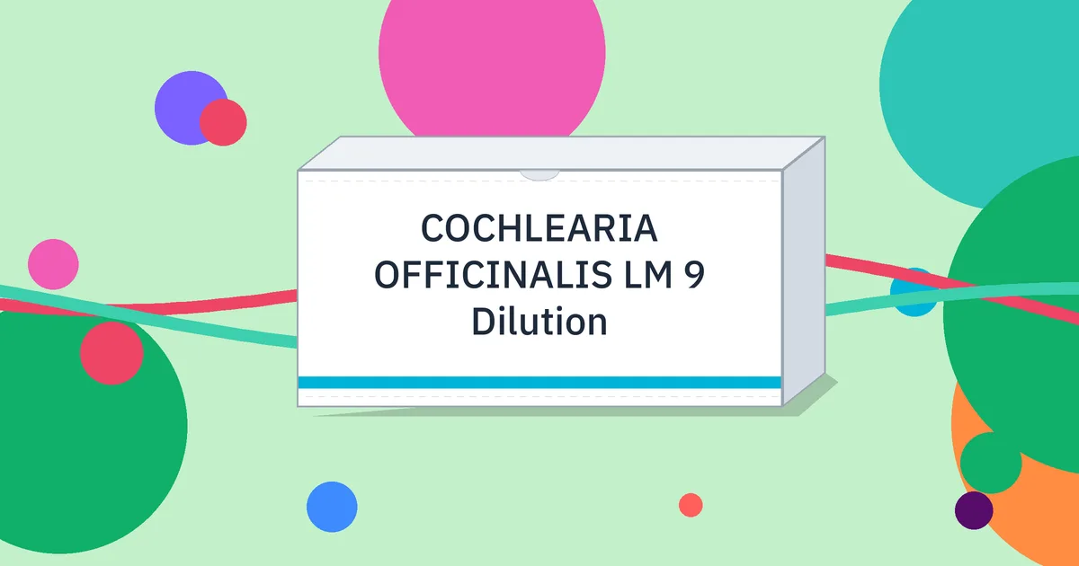Symbolbild: Packung mit der Aufschrift COCHLEARIA OFFICINALIS LM 9 Dilution (PZN 12829442) – Verfügbarkeit und Bezug in Apotheken in Frankfurt am Main