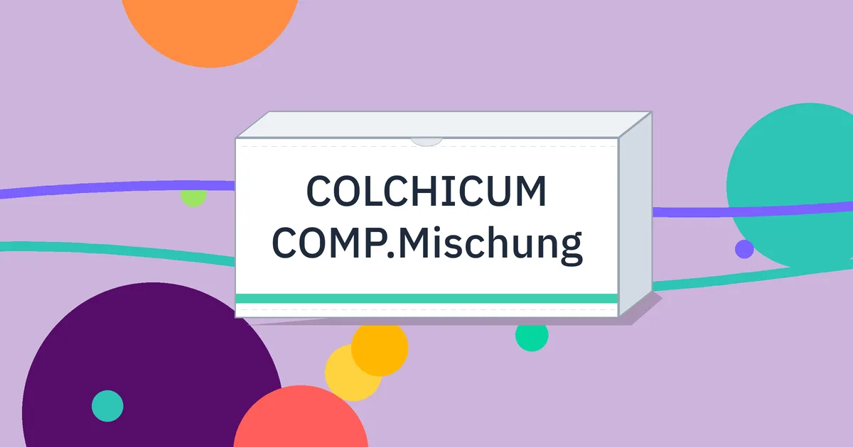 Symbolbild: Packung mit der Aufschrift COLCHICUM COMP.Mischung (PZN 01632297) – Verfügbarkeit und Bezug in Apotheken in Frankfurt am Main