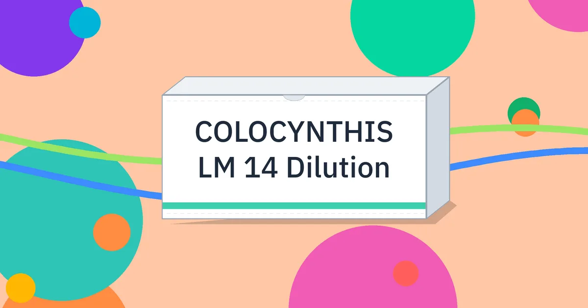 Symbolbild: Packung mit der Aufschrift COLOCYNTHIS LM 14 Dilution (PZN 12832674) – Verfügbarkeit und Bezug in Apotheken in Frankfurt am Main